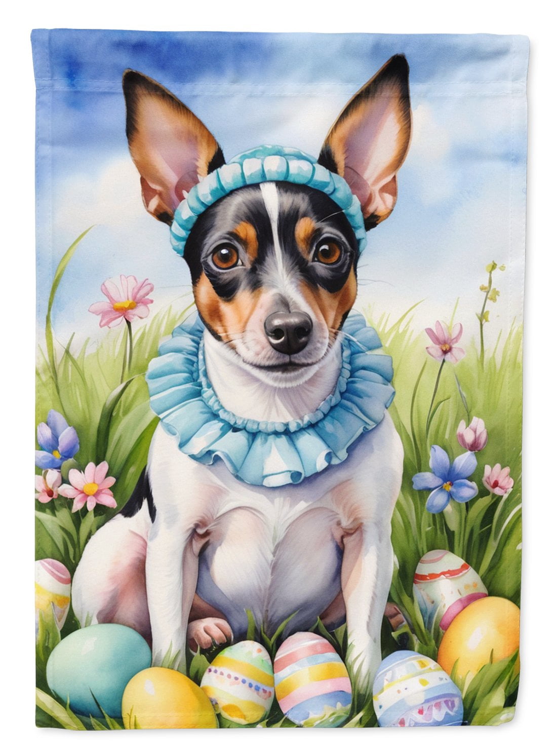 Rat Terrier Easter Egg Hunt Garden Flag 11.25 in x 15.5 in - Walmart ...