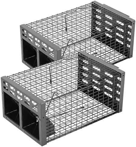 Rat Trap, Humane Live Rat Trap & Automatic Reset Mouse Traps with Dual ...