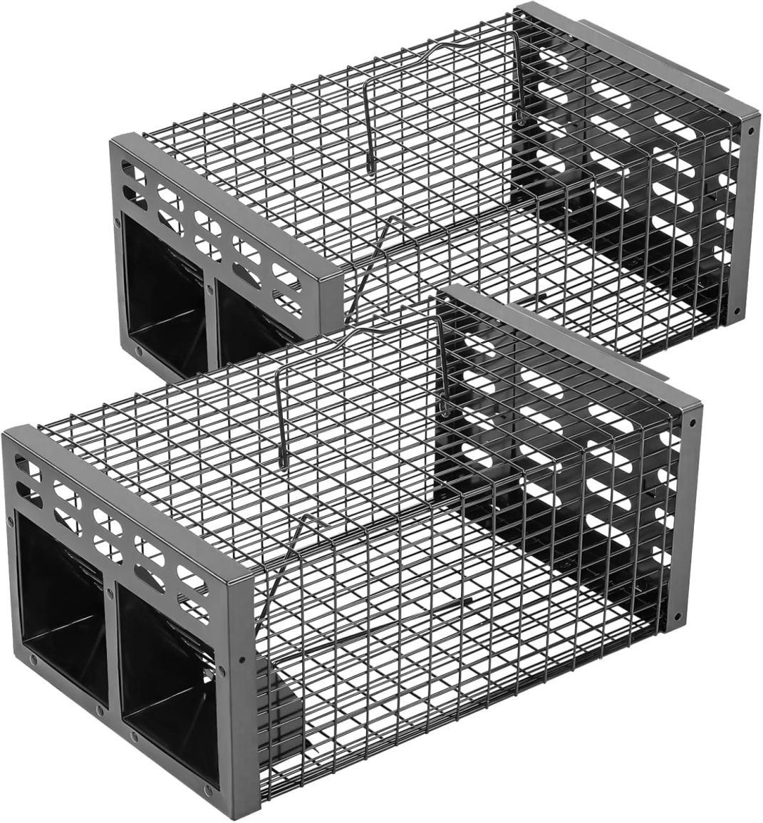 Rat Trap, Humane Live Rat Trap & Automatic Reset Mouse Traps with Dual ...