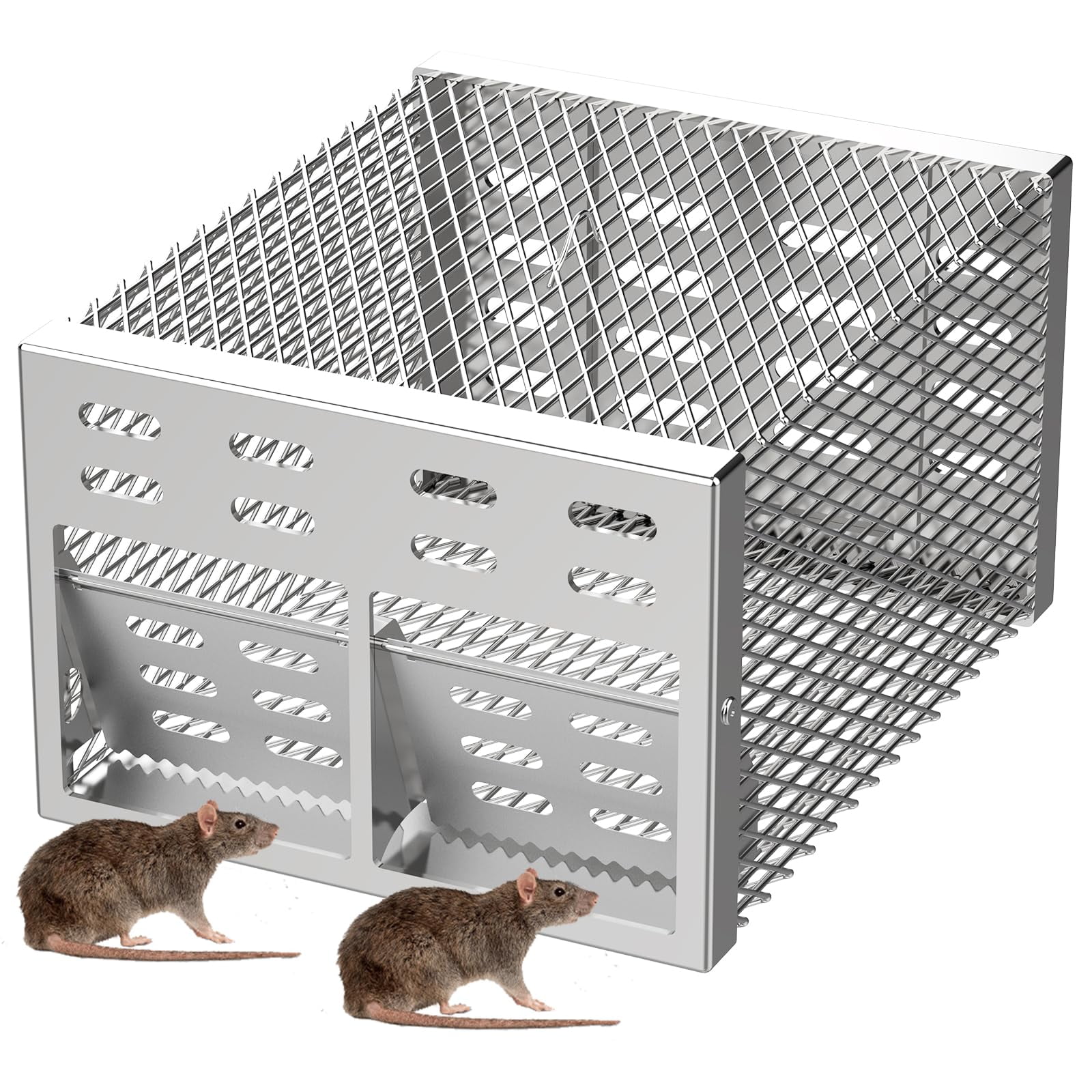Rat Trap, Humane Mouse Trap with Double-Opening One-Way Door Design ...