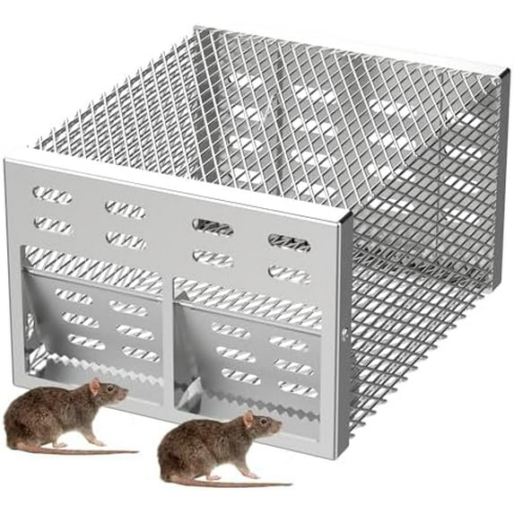 Rat Trap, Humane Mouse Trap with Double-Opening One-Way Door Design ...