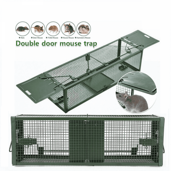 Rat Trap Squirrel Heavy Duty Metal Humane Live Bait Vermin Rodent Cage ...