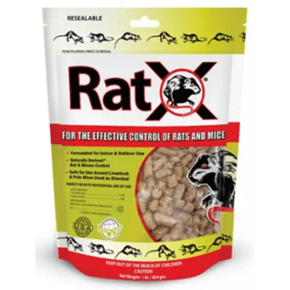 RatX 620101 All-Natural Humane Rat and Mouse Rodenticide Pellets, 1 lb ...