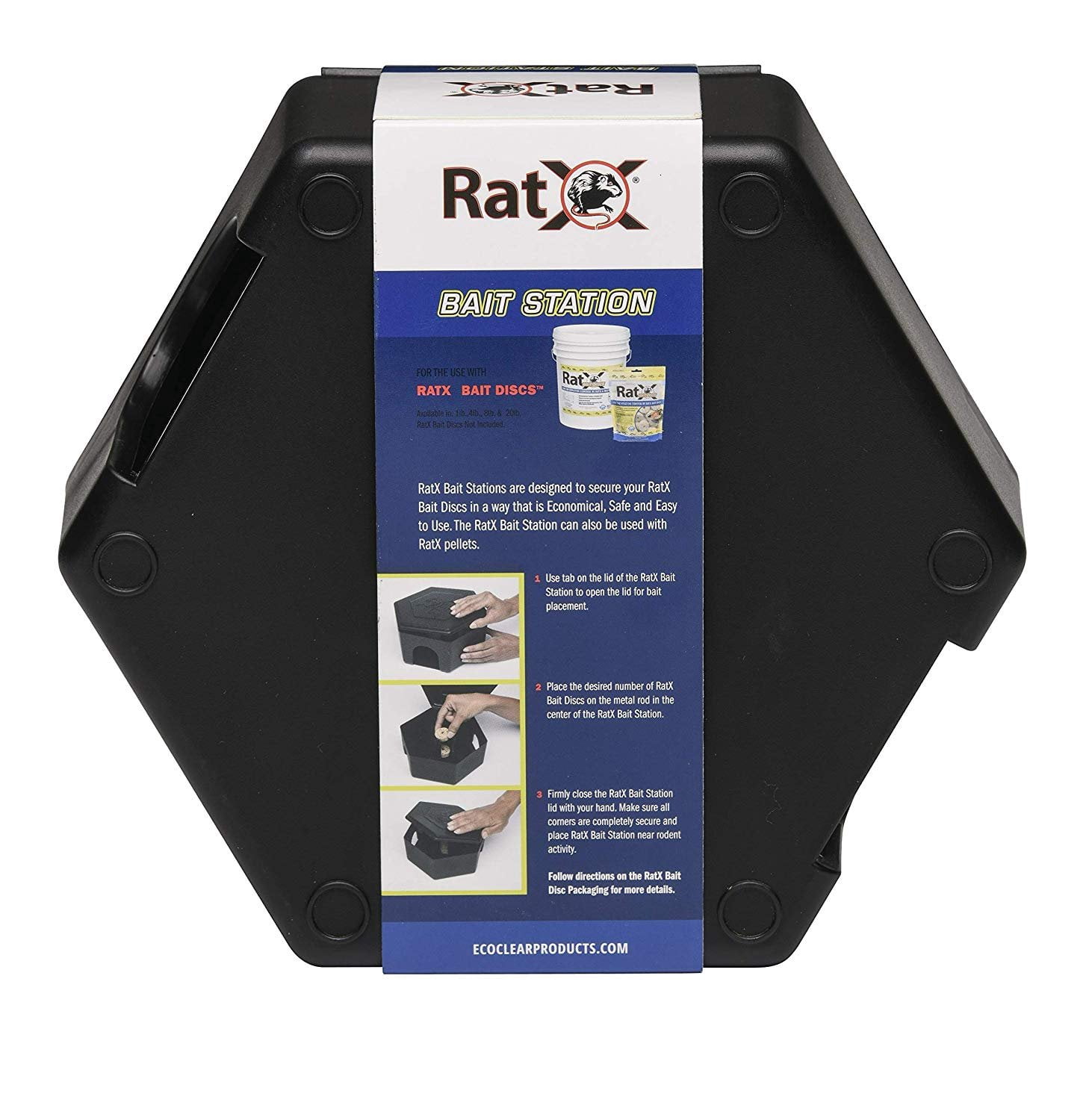 RatX EcoClear Products 620302, Rodent Station, Plastic, Large Size ...
