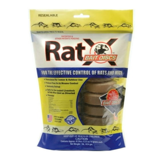 EcoClear Products RatX Bait Pellets for Mice and Rats, 1 lb, Indoor and ...