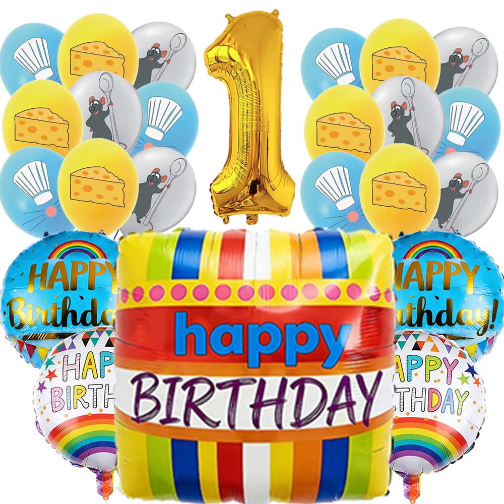 Ratatouille Balloons Party Supplies 1st Big Number Decorations Decor ...