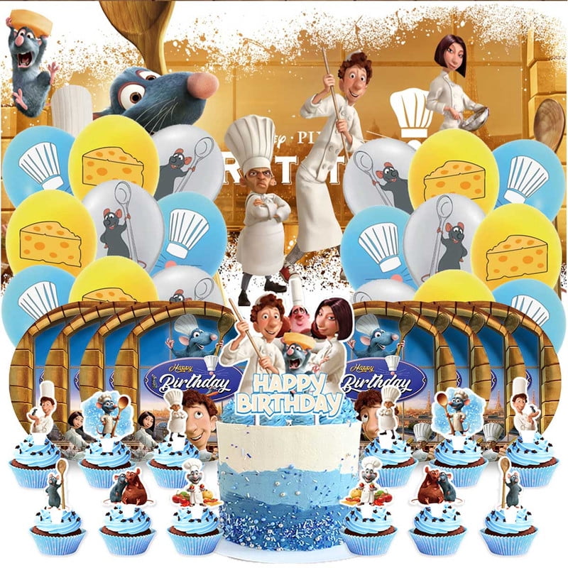 Ratatouille Party Decor Plates Balloons Banner Backdrop Cake Topper ...