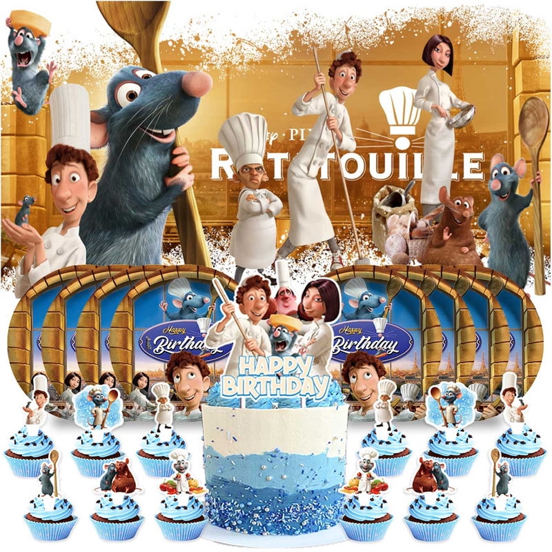Ratatouille Party Supplies Plates Decor Decorations Backdrop Background ...
