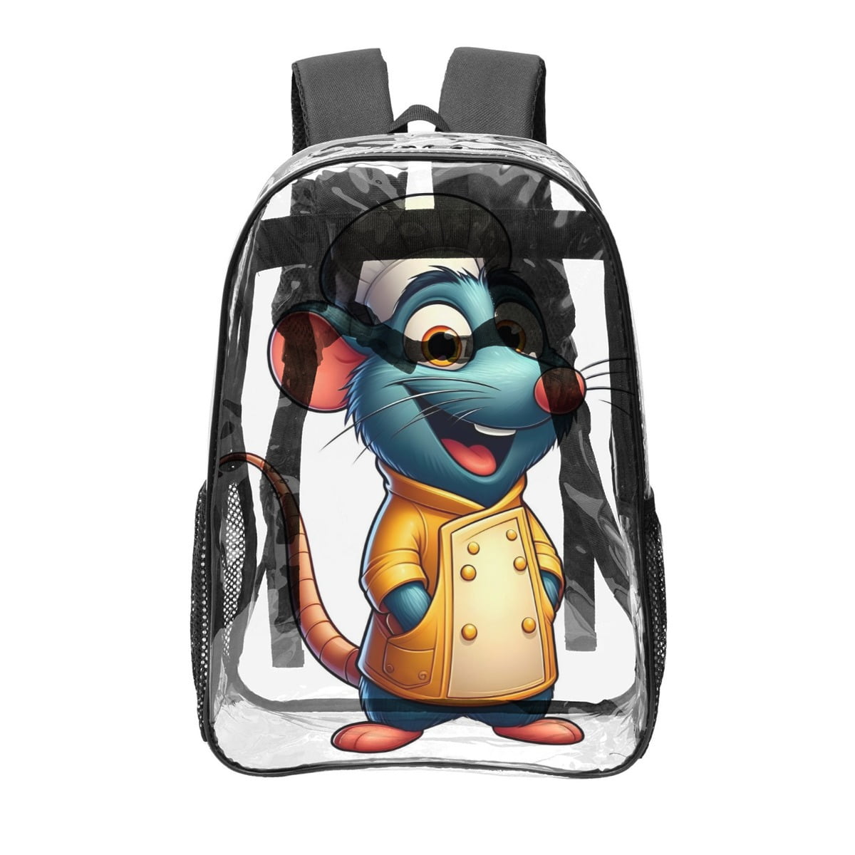 Ratatouille Pattern Transparent Backpack Lightweight And fashionable ...