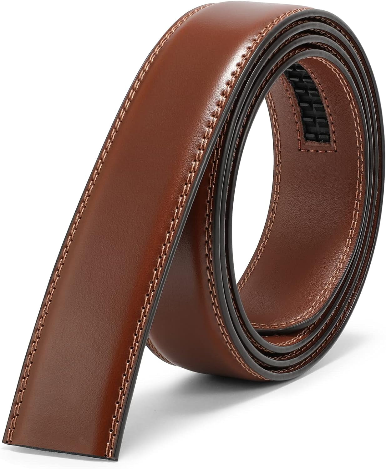 Ratchet Belt Replacement Strap 1 1/8", Leather Belt Strap for 35MM Slide Click Buckle - Walmart.com
