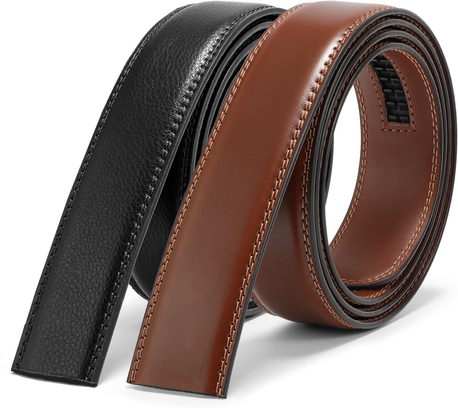 Ratchet Belt Replacement Strap 1 1/8", Leather Belt Strap for 35MM ...