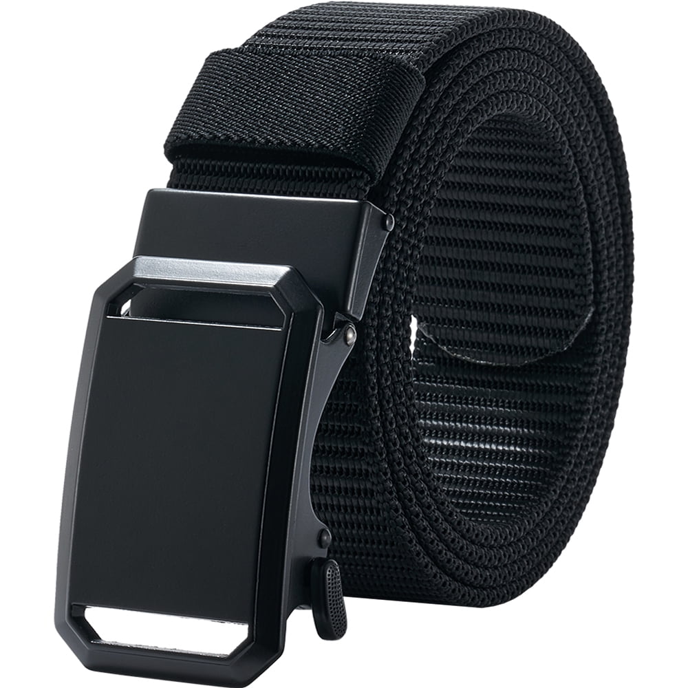 Ratchet Belts for Men, 1 3/8" Nylon Fabric Strap Belt with Click Buckle ...