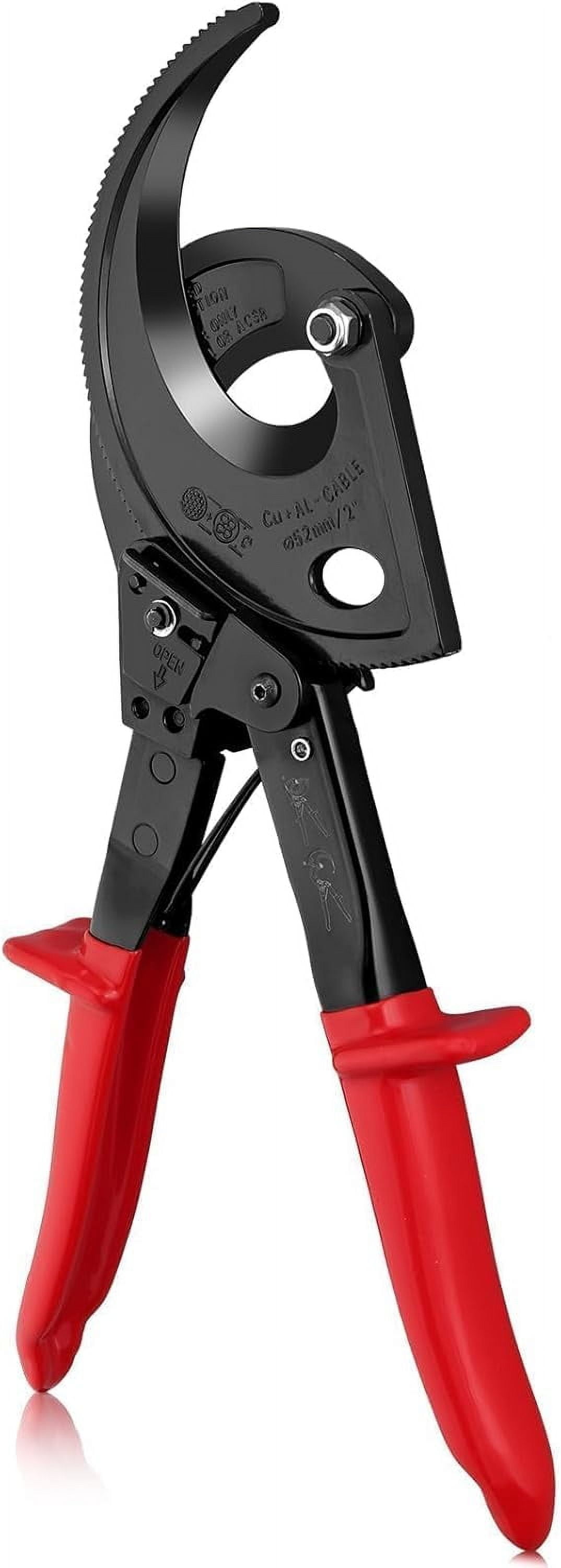 Ratchet Cable Cutter, Heavy Duty Ratcheting Wire Cutter 10 inches for ...