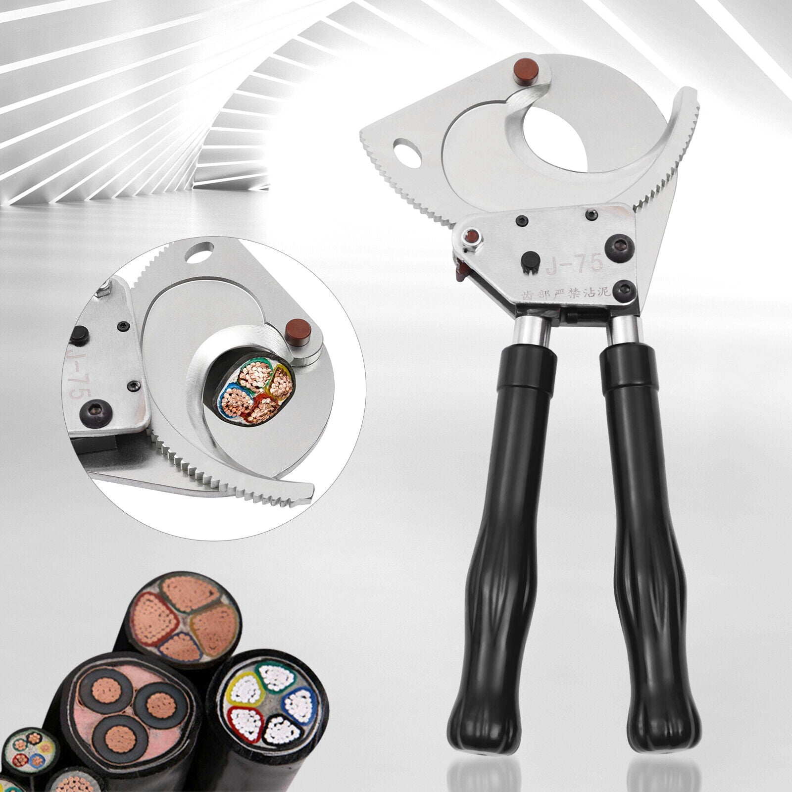 Ratchet Cable Scissors Cutter Plier Copper Aluminum Wire Cutting ...