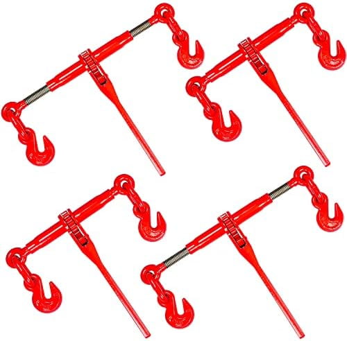 Ratchet Chain Binder 3/8"-1/2" 4pack Load Binders 9200 Lbs Working Load ...