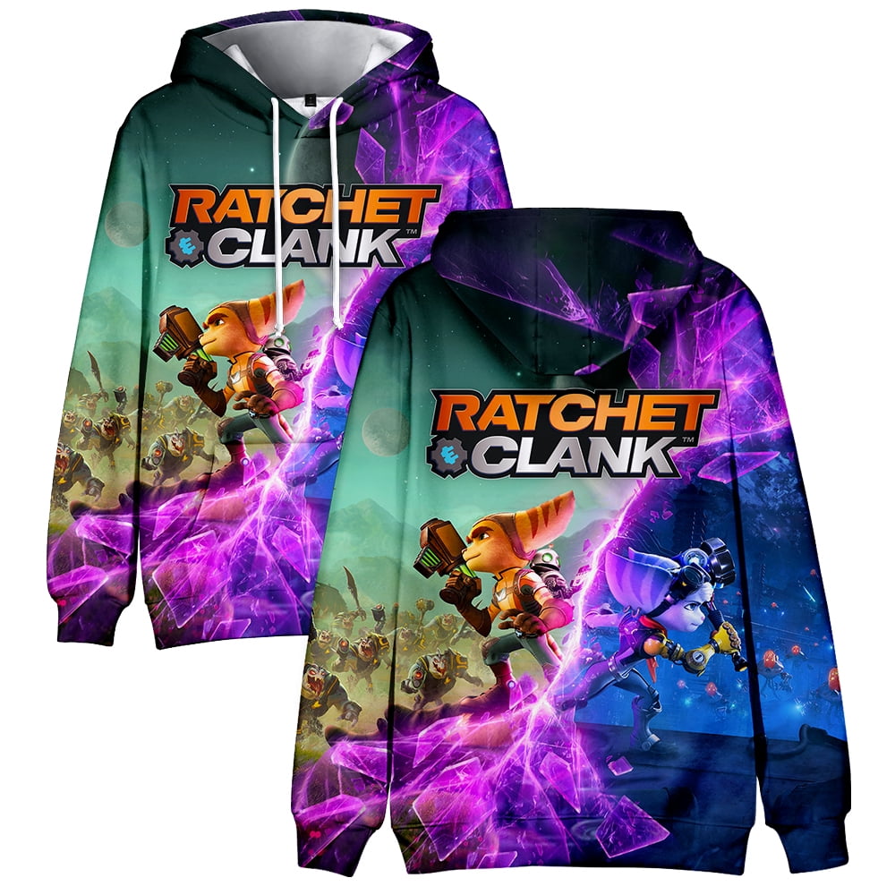 Ratchet & Clank Rift Apart Hoodie Sweatshirt Game Merch Men Women Long ...