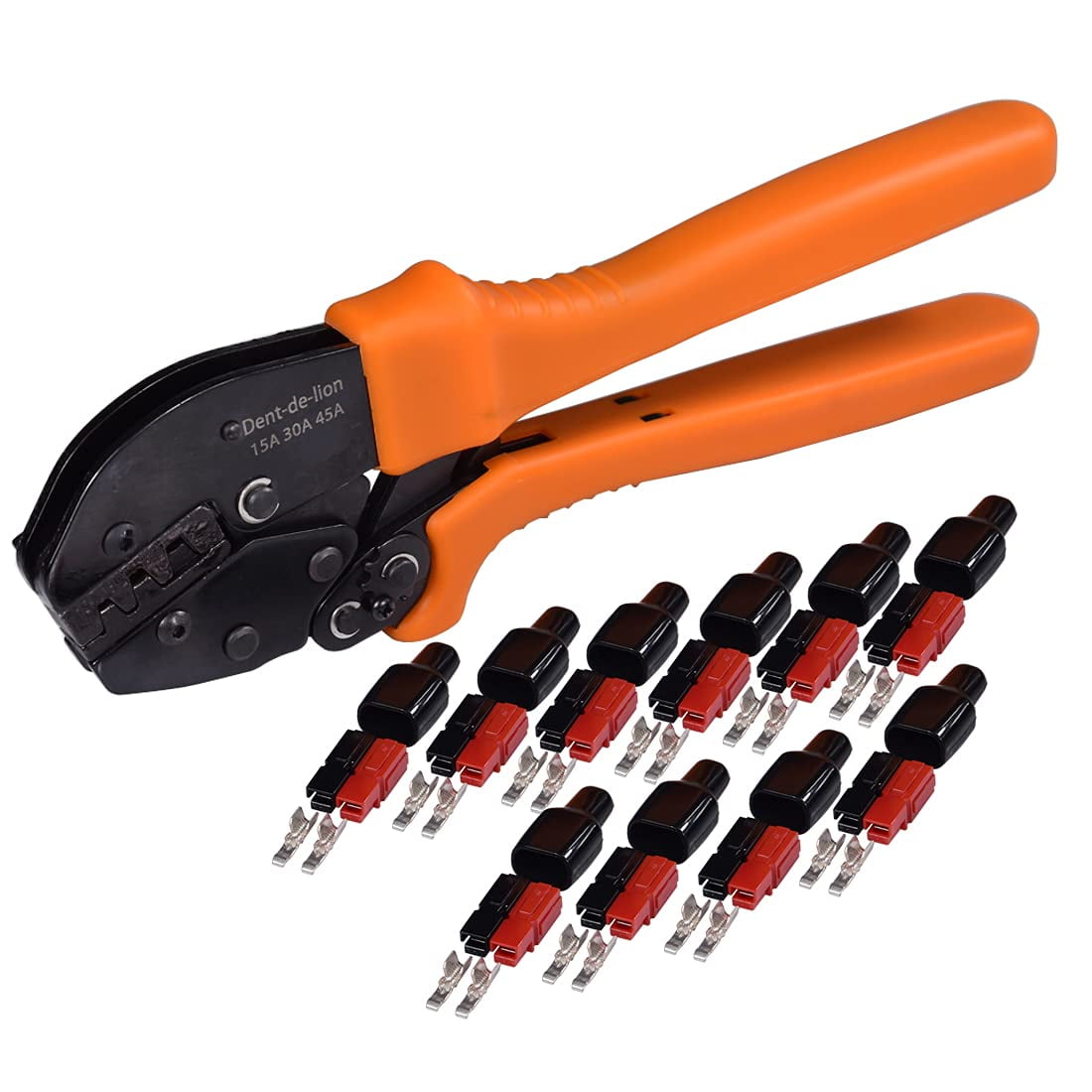 Ratchet Crimping Manual Tool for 15A 30A 45A Connectors and 10 Pair 45A ...