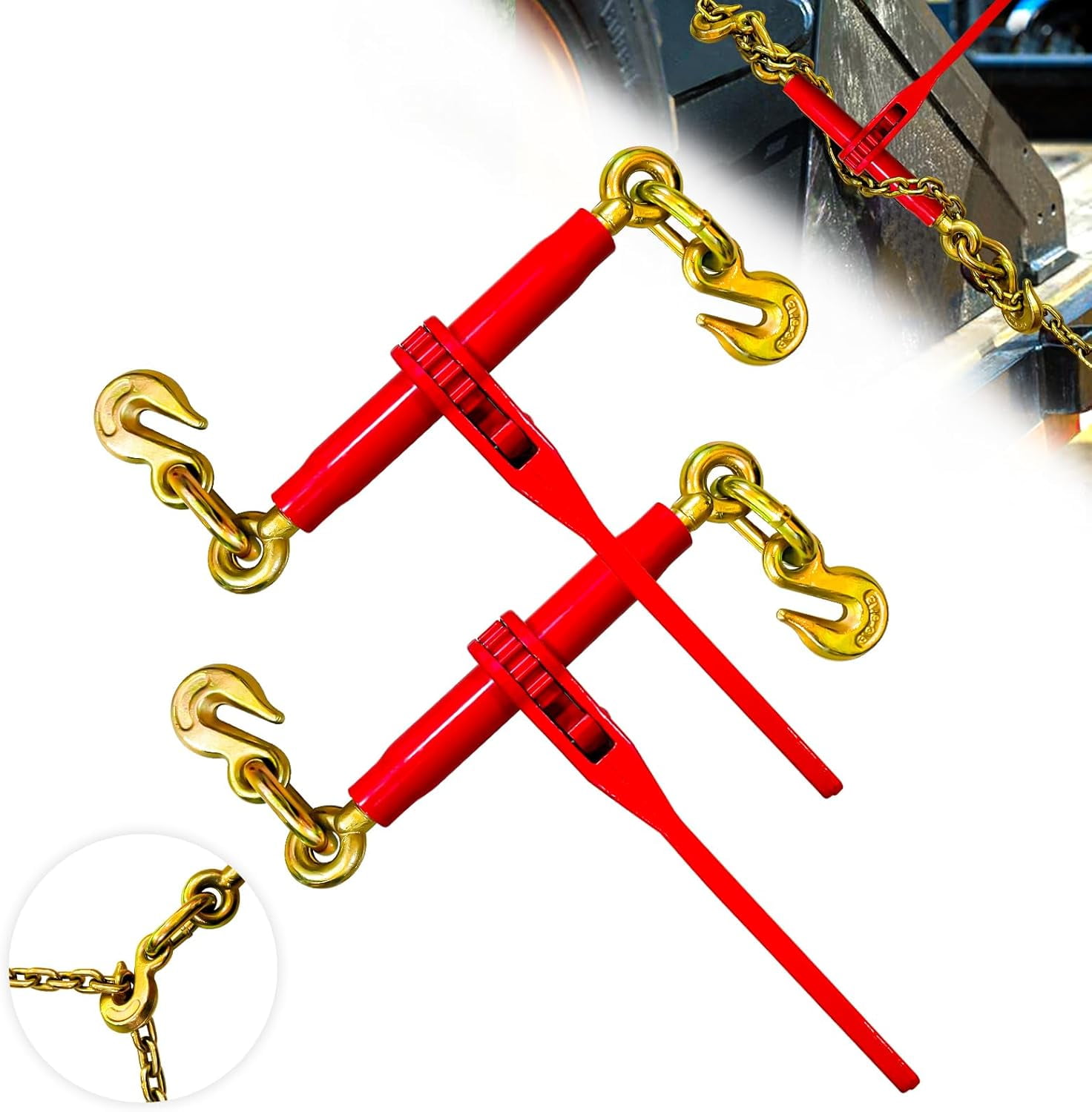 Ratchet Load Chain Binders 5/16'' - 3/8‘’ | 5/16 Inch Load Binder with ...