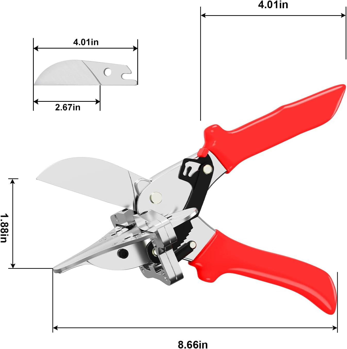 Ratchet Miter Shears for Angular Cutting Molding Crafting, Shoe Molding ...