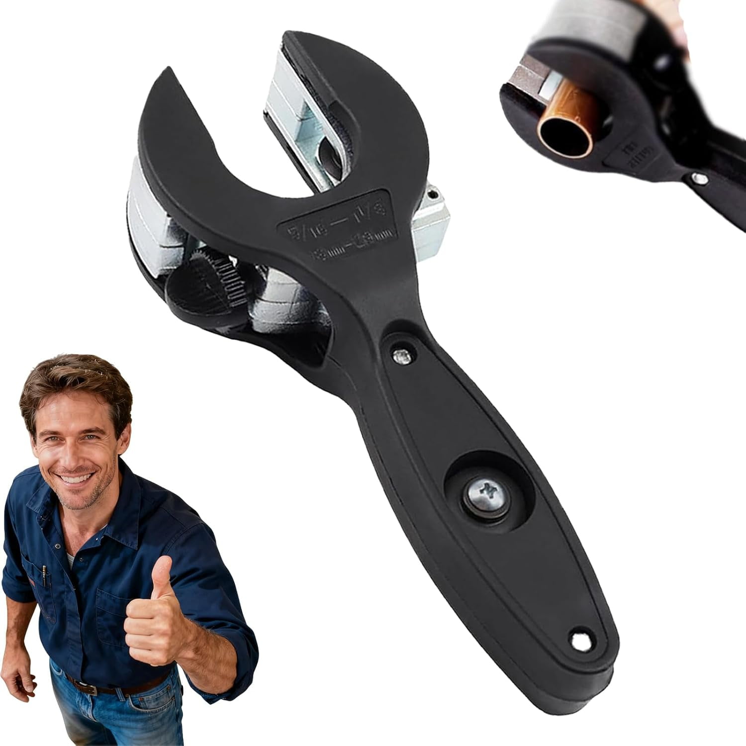 Ratchet Pipe Cutter Tool, 2 In 1 Adjustable 1/4" to 7/8" Close Quarters ...