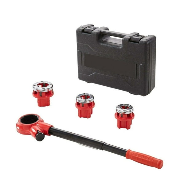 Ratchet Pipe Threader Kit 1/2" 3/4" 1" NPT - Manual Pipe Threading Tool ...