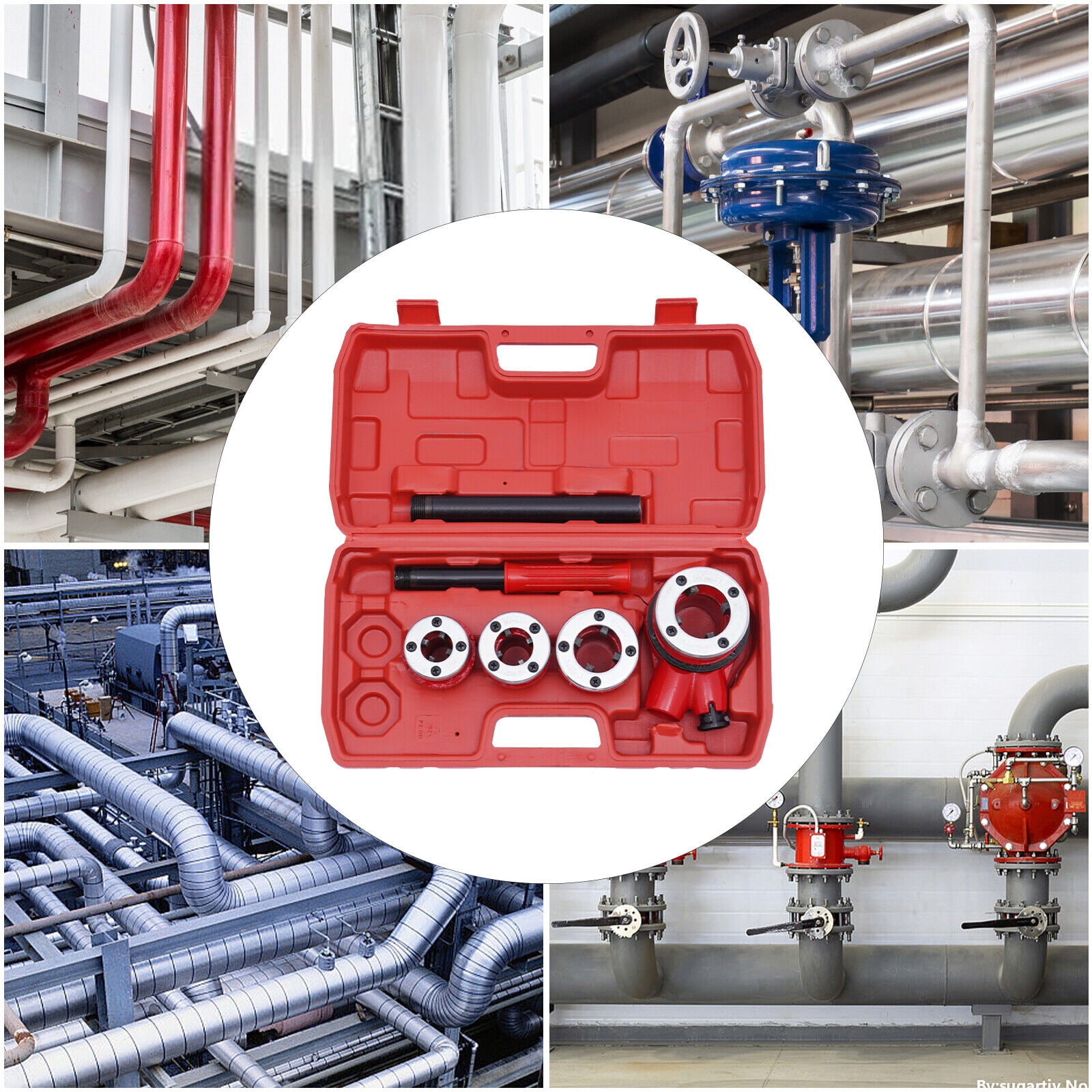 Ratchet Pipe Threader Pipe Threading Tool 1/2''-1-1/4'' Dies - Walmart.com