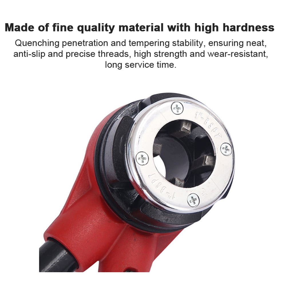 Ratchet Pipes Threader Kit,Box Iron Copper Manual Tool Set Dies With ...