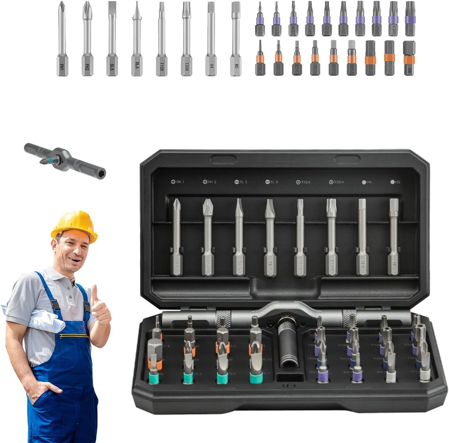 Ratchet Screwdriver, Ailsion Ratchet 42 in 1 Screwdriver Set ...
