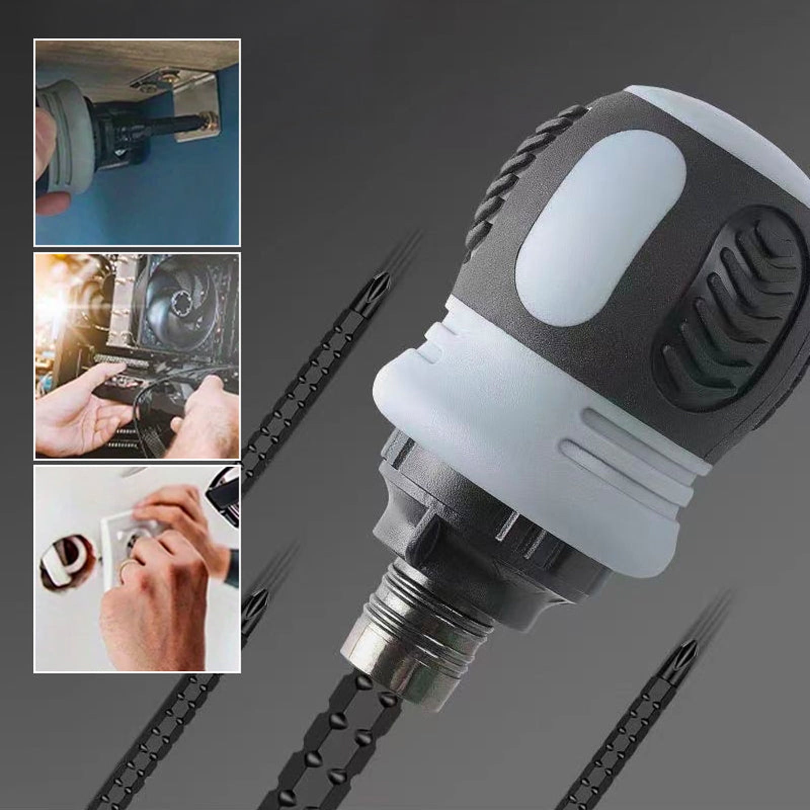 Ratchet Screwdriver Set, Multifunctional Tool Kit, Retractable ...