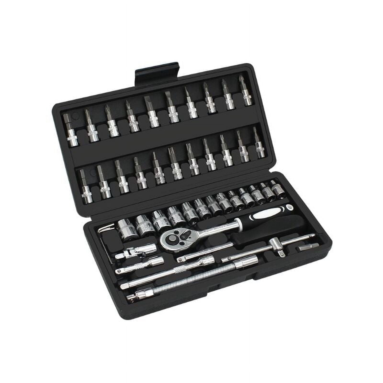 Ratchet Socket Wrench Set, Chrome Vanadium Steel Alloy For Garage ...