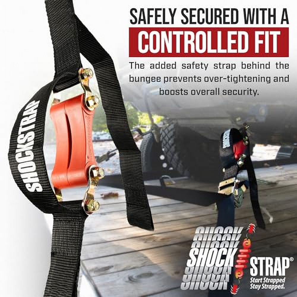 Ratchet Strap, 18’ x 2” Shock Absorbing Heavy Duty Tie downs for Cargo ...