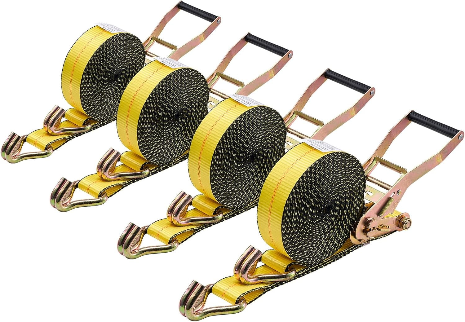 Ratchet Straps, 2 in x 30 ft, Heavy Duty Tie Down Straps with Double J ...