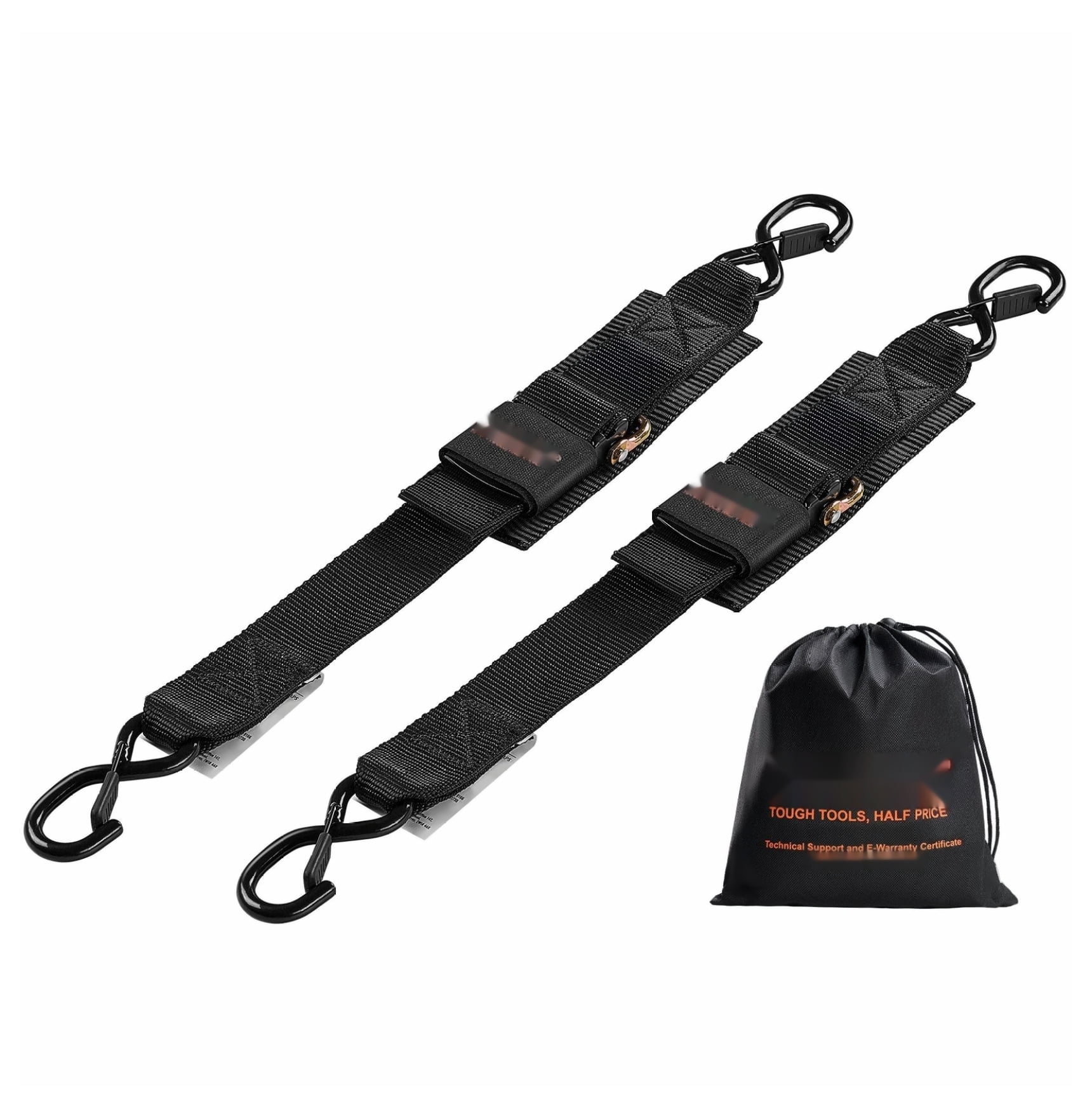 Ratchet Straps 2in x 2ft (2 Pack) - Tie Down Straps for Boats, Cargo ...
