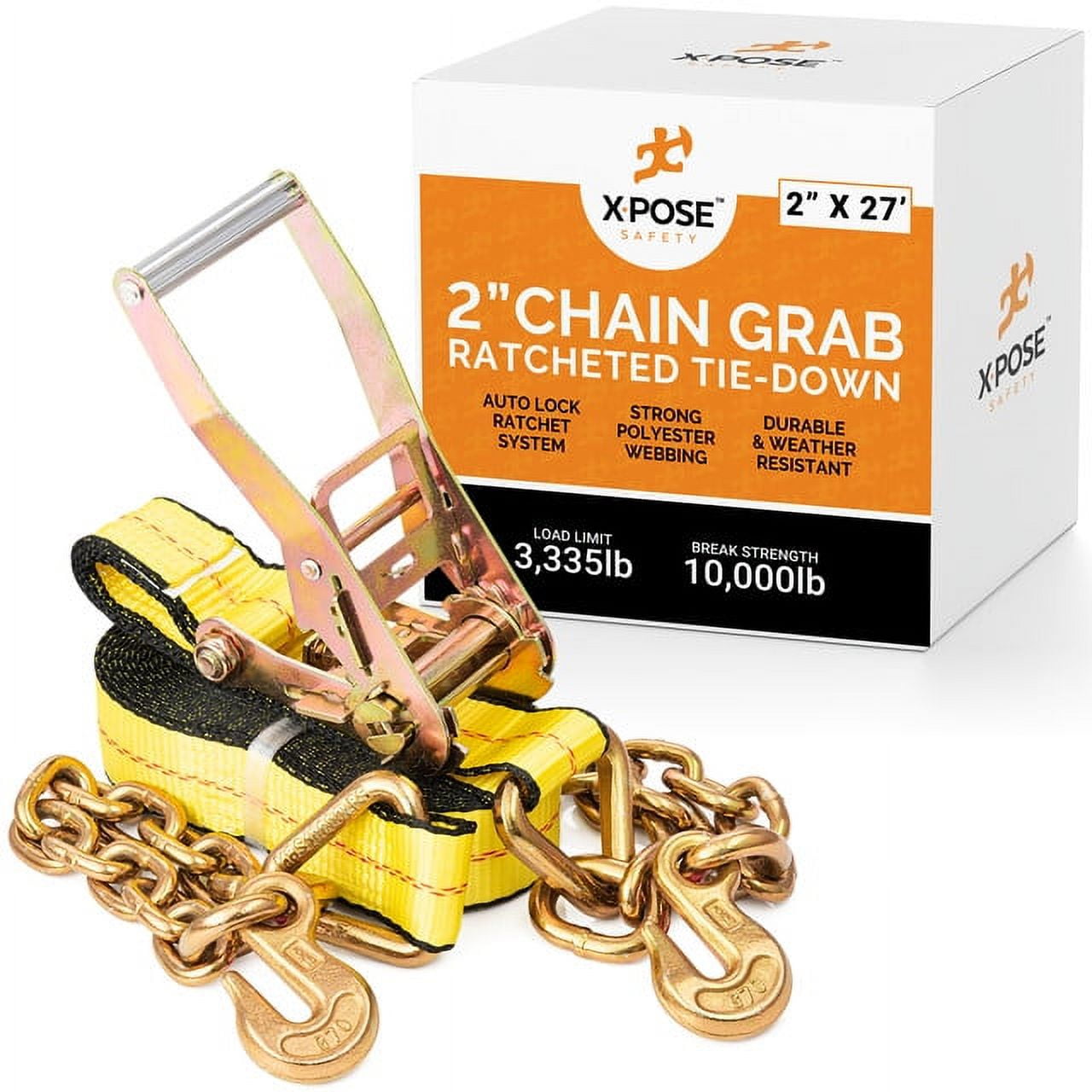 Ratchet Straps Heavy Duty - 2 Inch x 27 Foot Tie Down Straps Ratchet ...