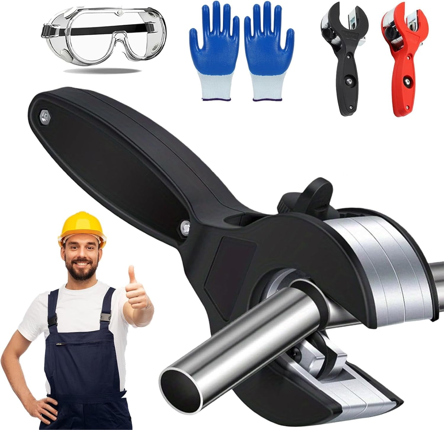 Ratchet-Type Pipe Cutter, One-Hand Fast Pipe Cutting Tool, Close ...