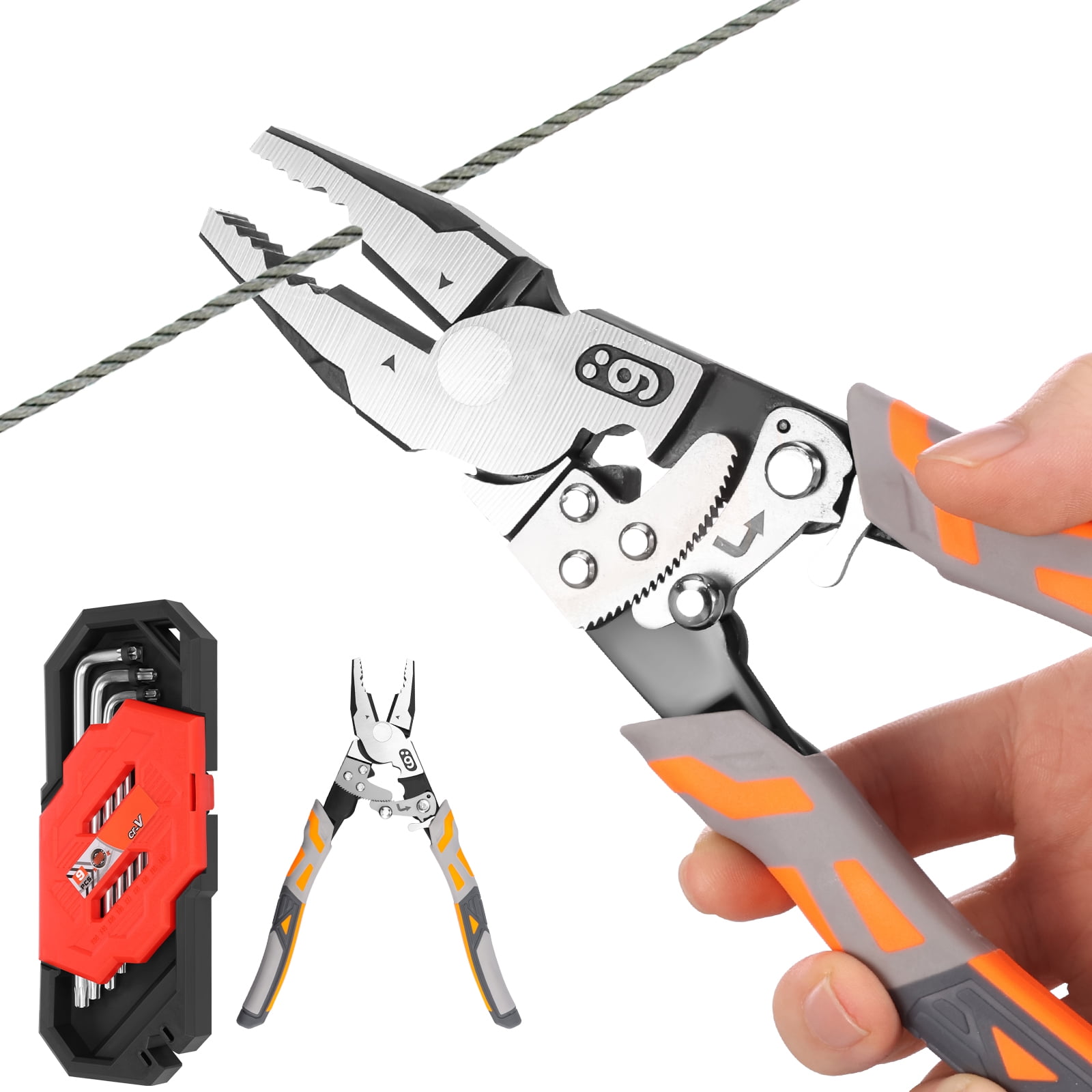 Ratchet Wire Cutter with 9 Pcs Extended Torx Wrench Set Labor Saving ...