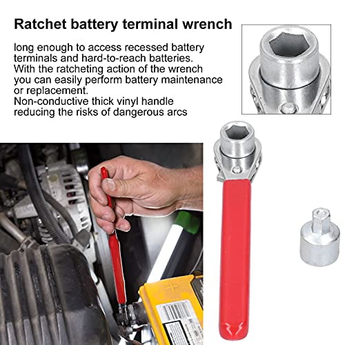Ratchet Wrench, 5/16in 0.4in Battery Terminal Ratchet Wrench with 1/2in ...