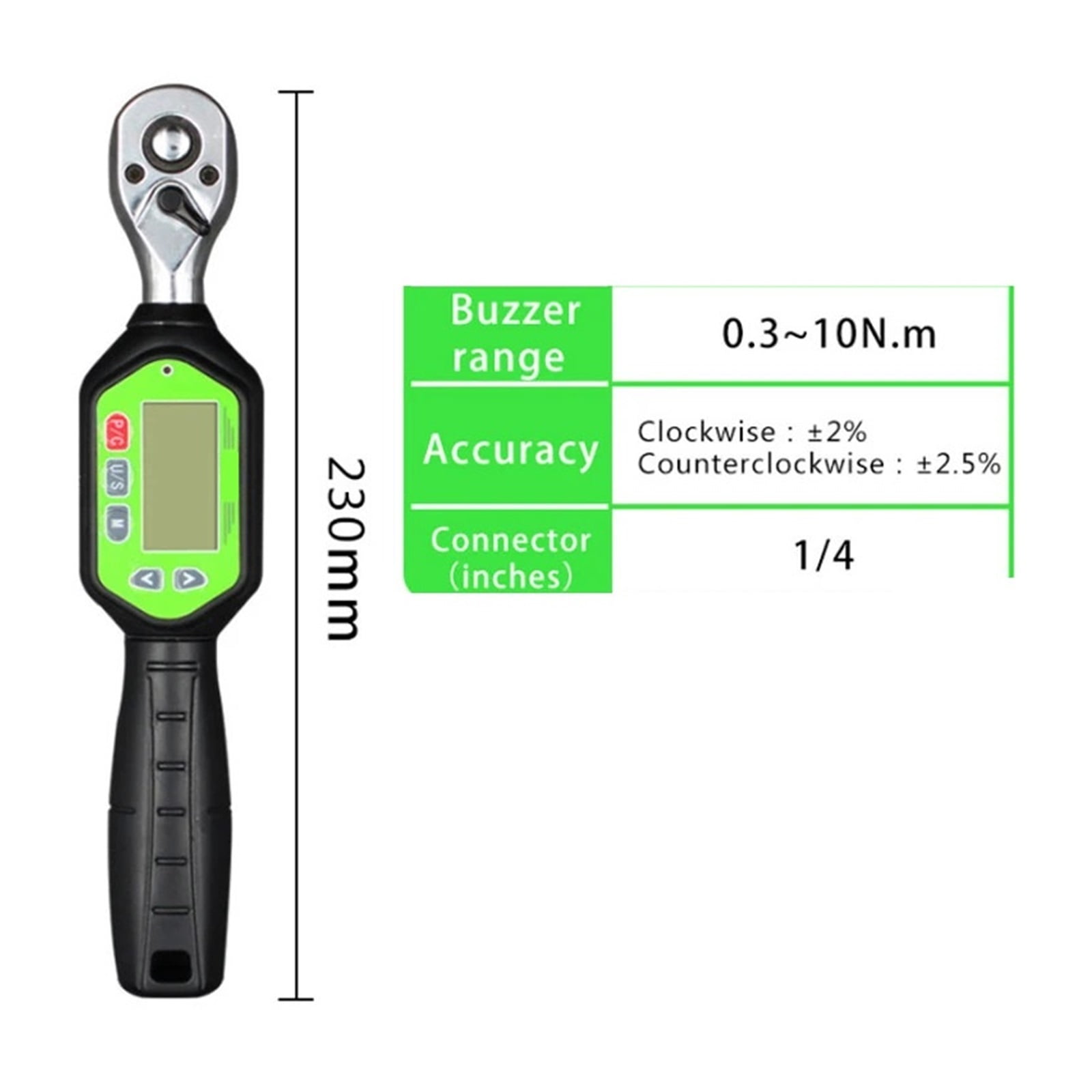 Ratchet wrench 1/4,3/8,1/2 Portable Wrench Bidirectional Ratchet Head Mini Digital Torque Wrench ...