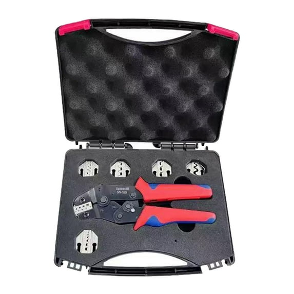 Ratcheting Crimping Tool with Interchangeable Jaws for Heat Shrink ...