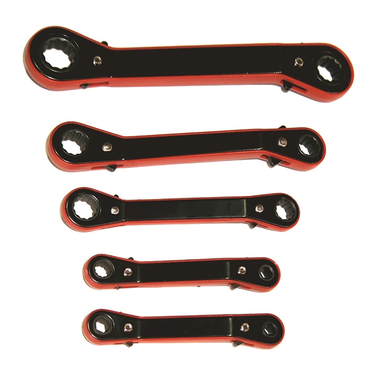 Ratcheting Double Box End Wrench 5pc Set with Offset Head - Walmart.com