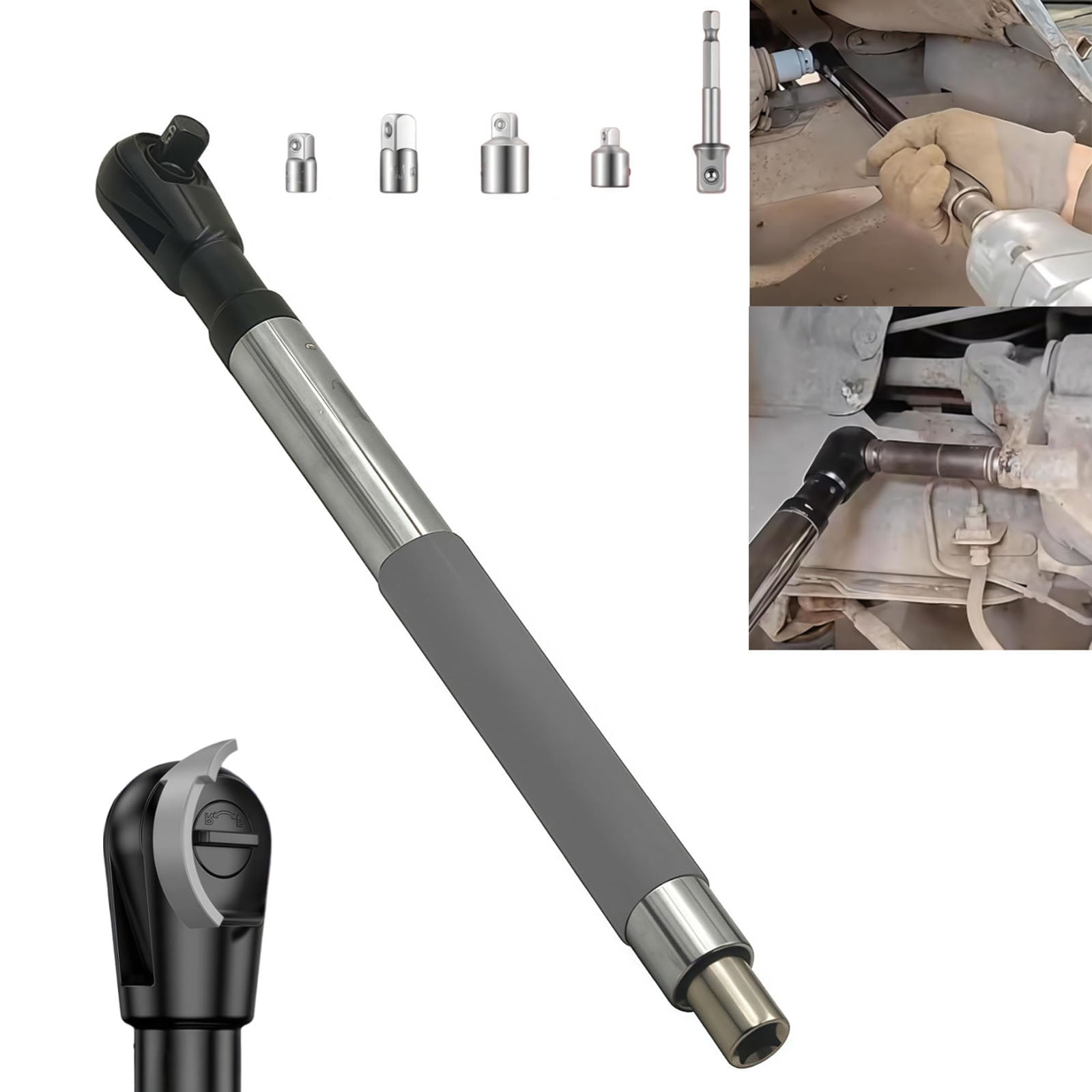 Ratcheting Impact Extension, 1/2"Offset Extension Wrench Impact Tool, 3 ...