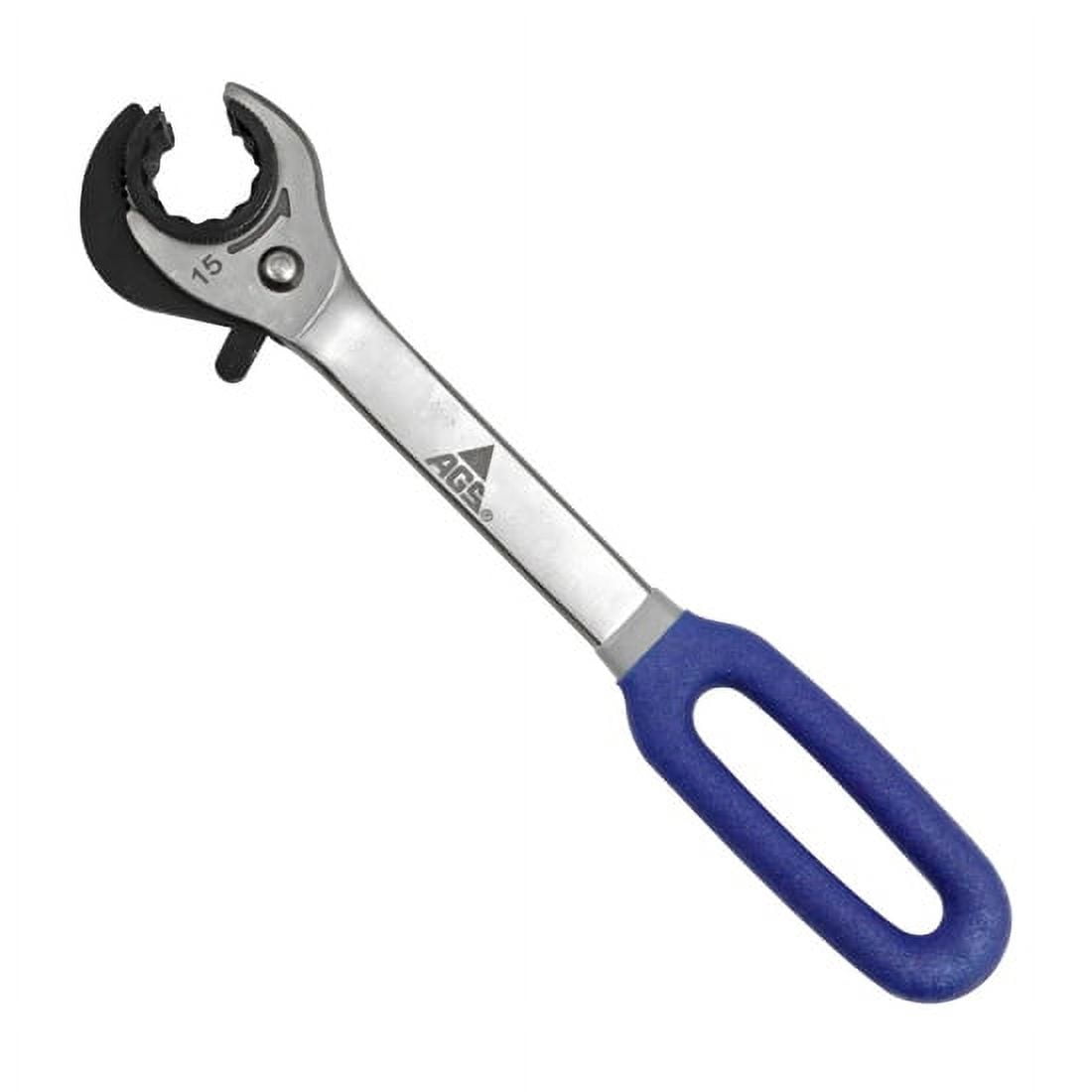 Ratcheting Line Wrench, No-Slip, Stainless/Chromoly, Metric 15mm ...