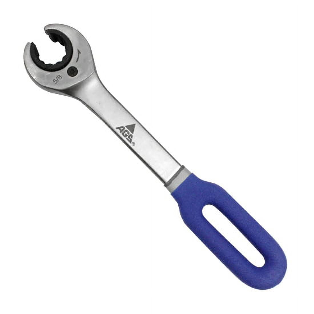 Ratcheting Line Wrench, No-Slip, Stainless/Chromoly, SAE 5/8 Inch ...