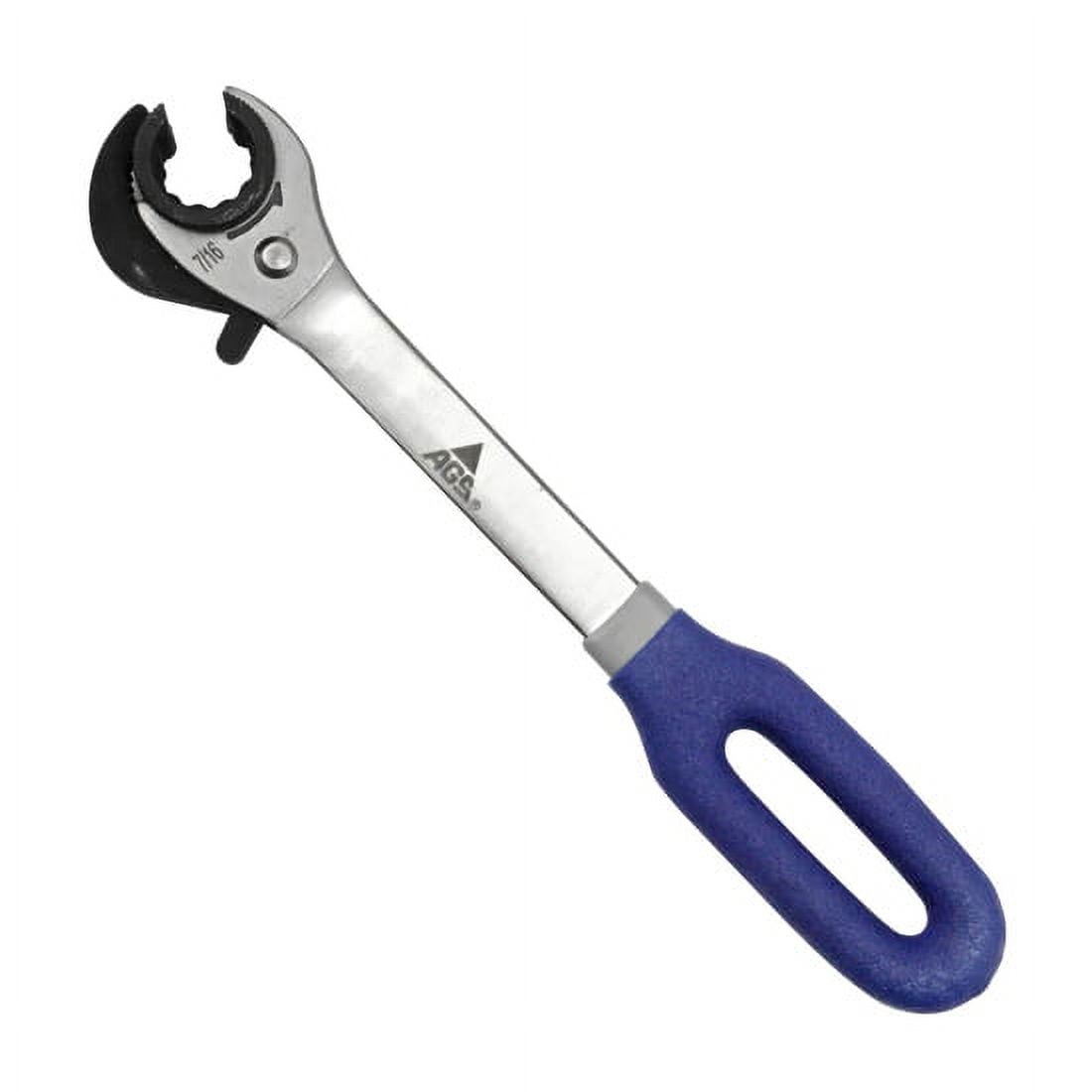 Ratcheting Line Wrench, No-Slip, Stainless/Chromoly SAE 7/16 Inch ...