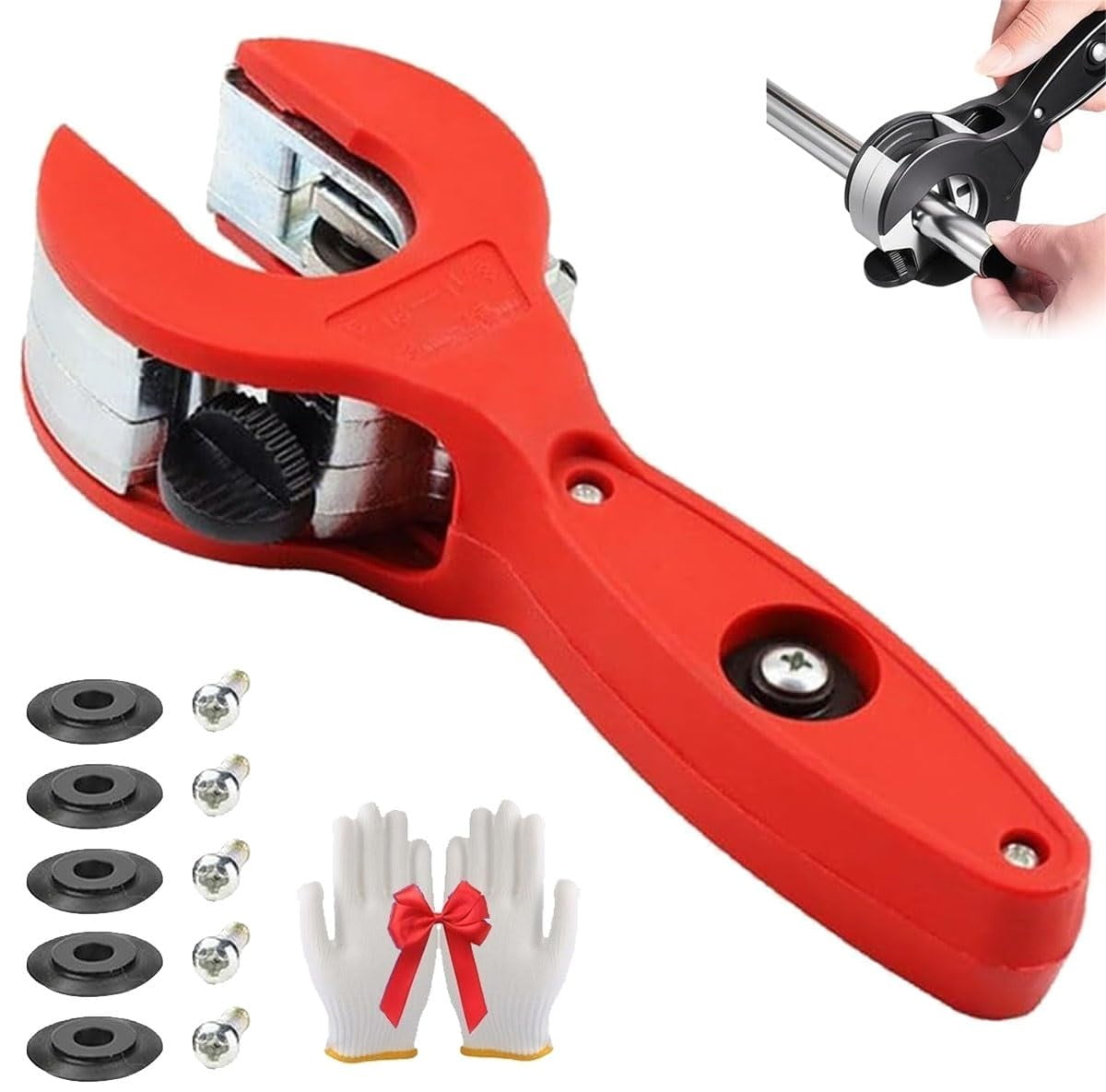 Ratcheting Pipe Cutter Tool, Ratchet Type Pipe Cutter, One-Hand Fast ...