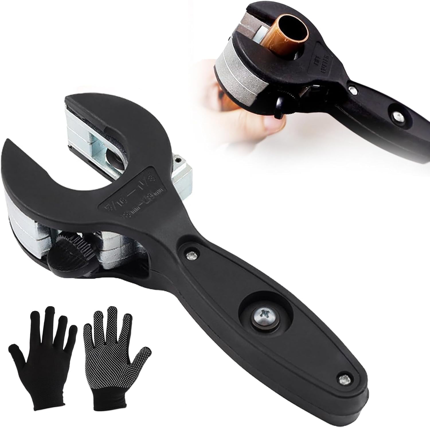 Ratcheting Pipe Cutter, Tubing Cutter 1/4" To 7/8", 2 in 1 Close ...