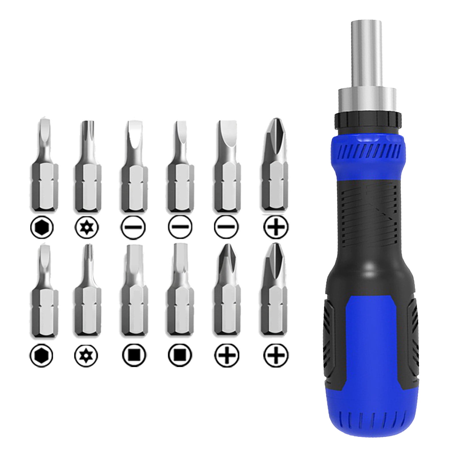 Ratcheting Screwdriver 13-in-1 Ratchet Screwdriver Set Multi Bit Screw Driver All in One ...
