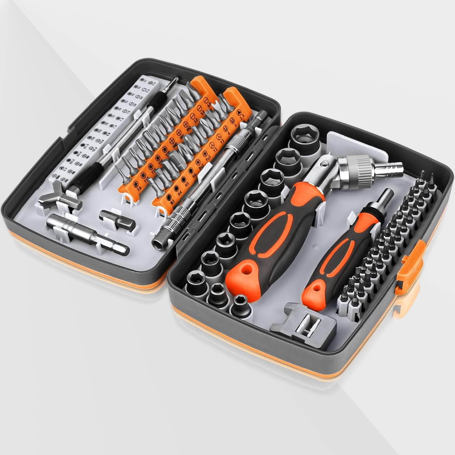 Ratcheting Screwdriver Set with Socket Set, Magnetic Screwdriver Bit ...
