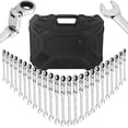 Ratcheting Wrench Set 25 count, Flex Ratchet Wrenches Double Foldable ...