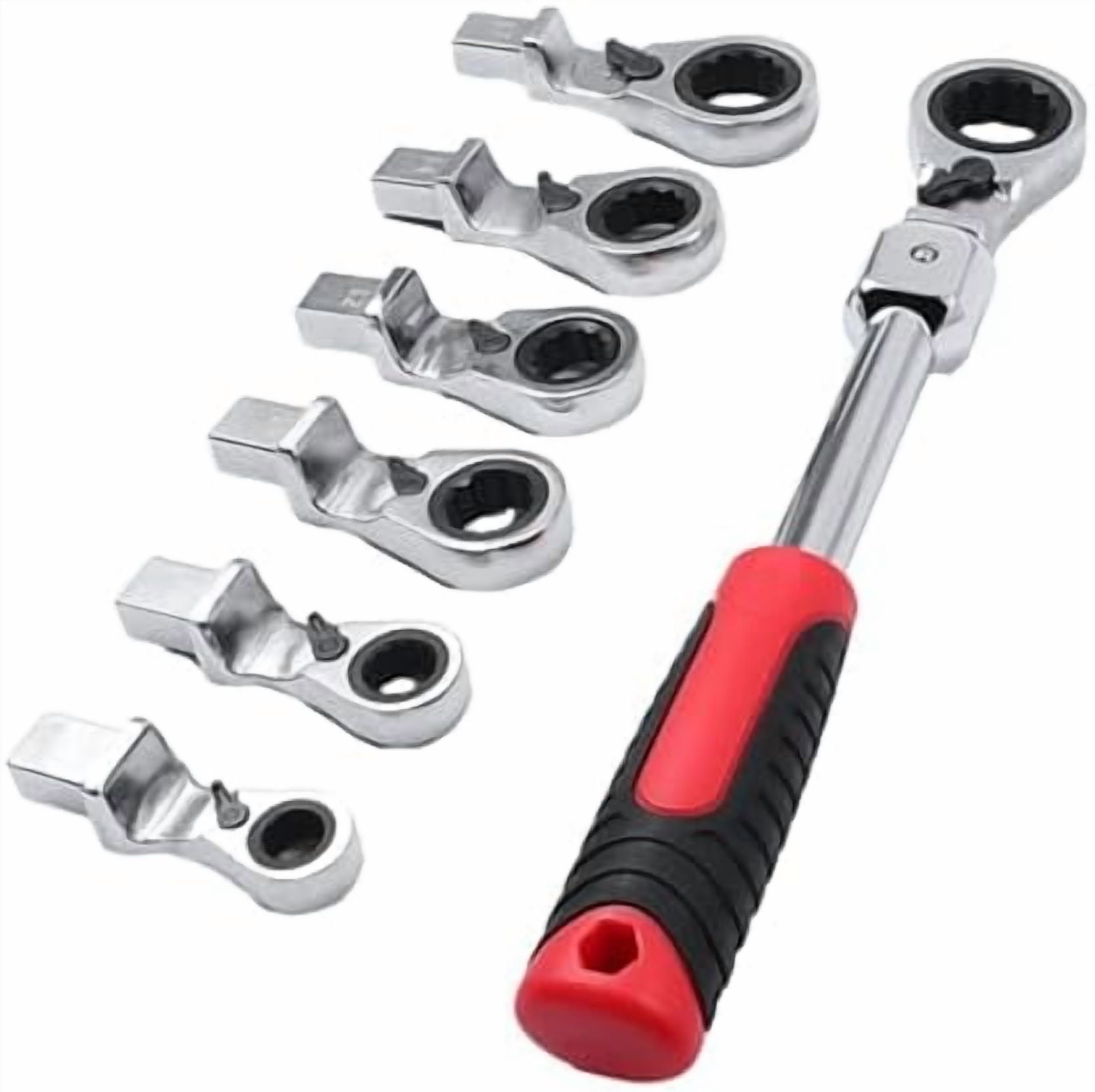 Ratcheting Wrench Set, Quick Change Flexs-Head Wrench Set,Combination ...